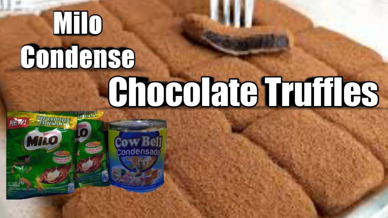 DIY MILO CONDENSE CHOCOLATE TRUFFLES - YouTube