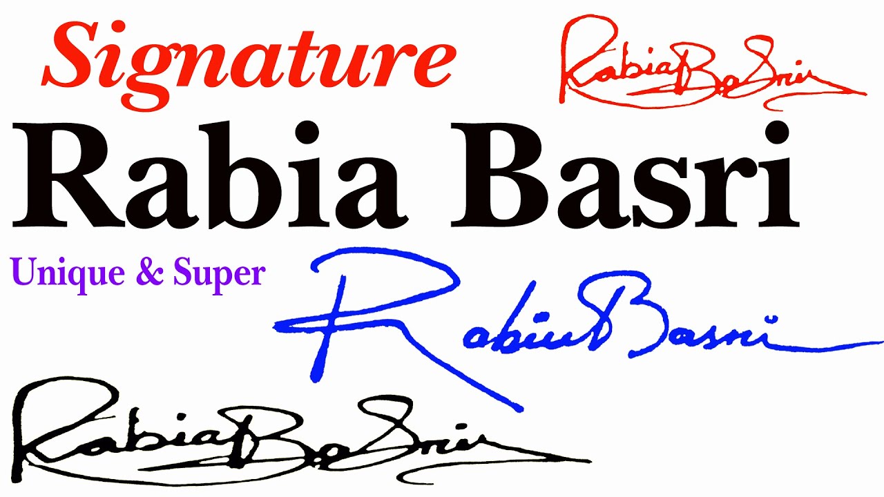 Rabia Name Signature