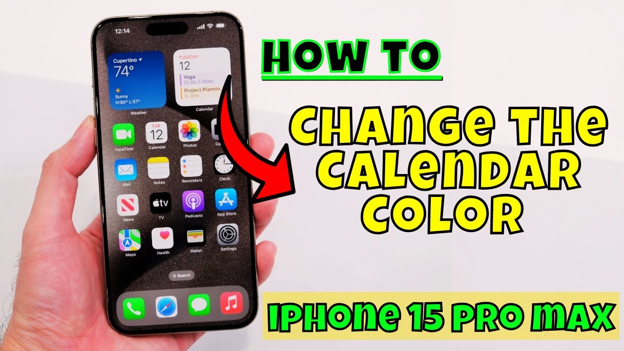 How to Change the Calendar Color iPhone 15/15 Pro Max - YouTube