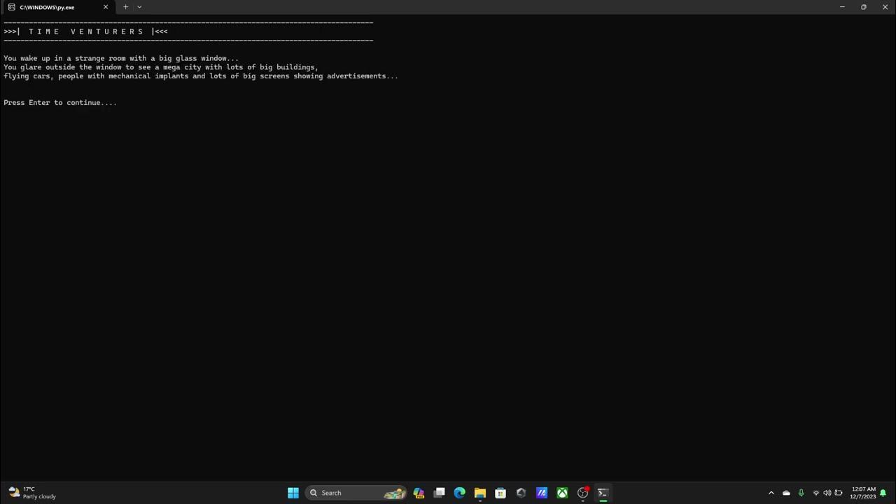 Python Text Based RPG Demo - TimeVenturers - YouTube