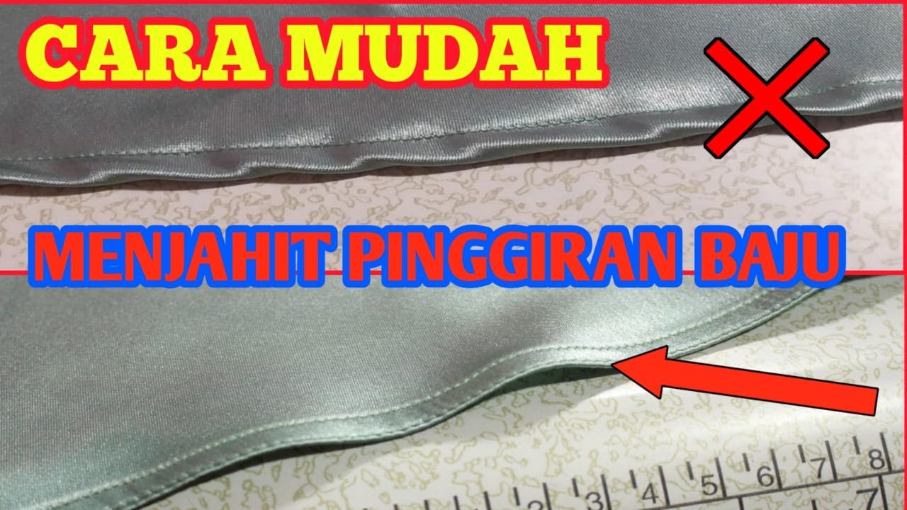 cara menjahit pinggiran baju ! How to Sew a Rolled Seam on a Sewing ...