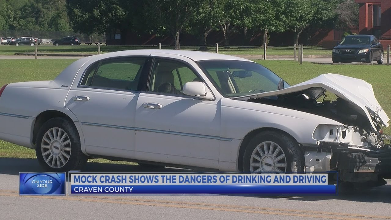 Mock crash shows dangers of drinking, driving - YouTube