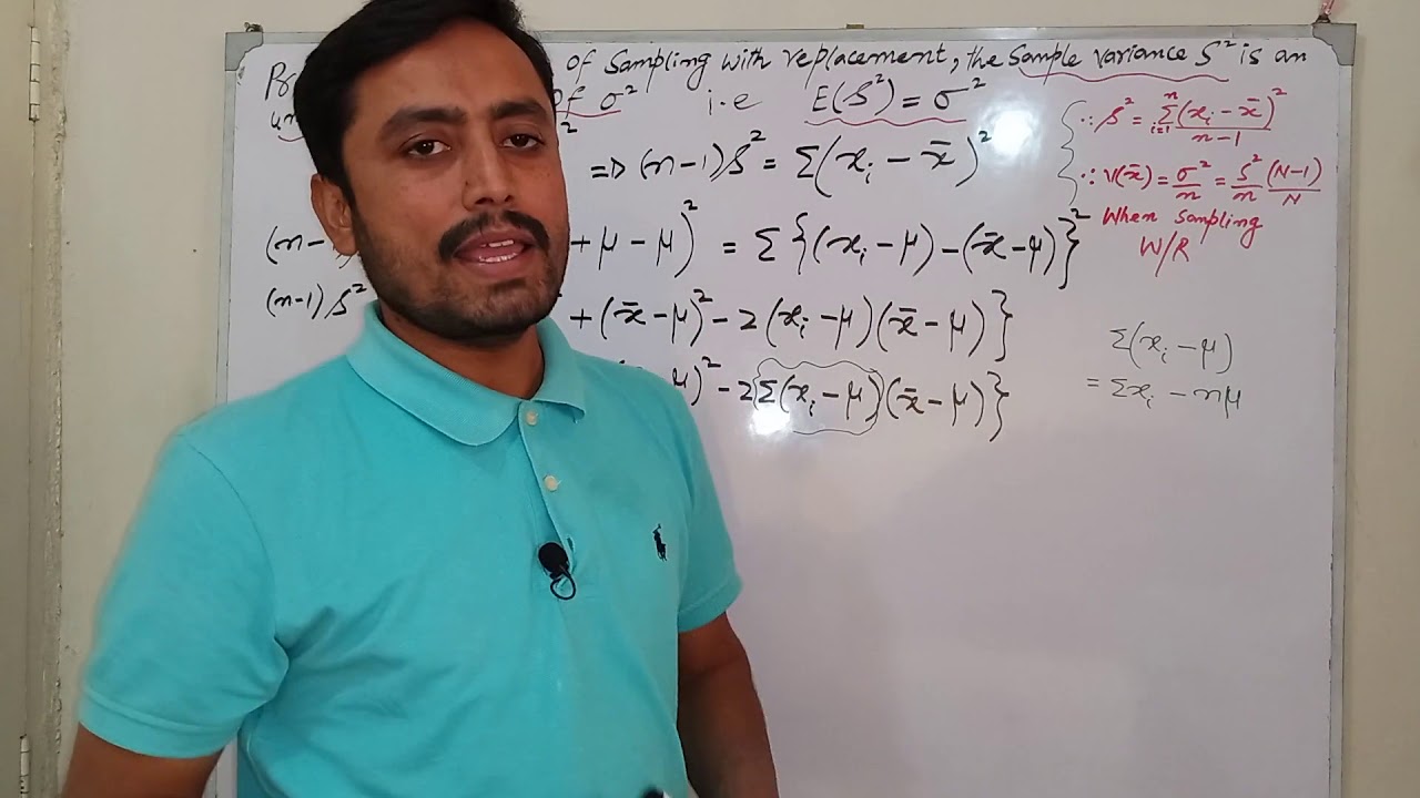 Proof of the E(s)^2 = (sigma)^2 - YouTube