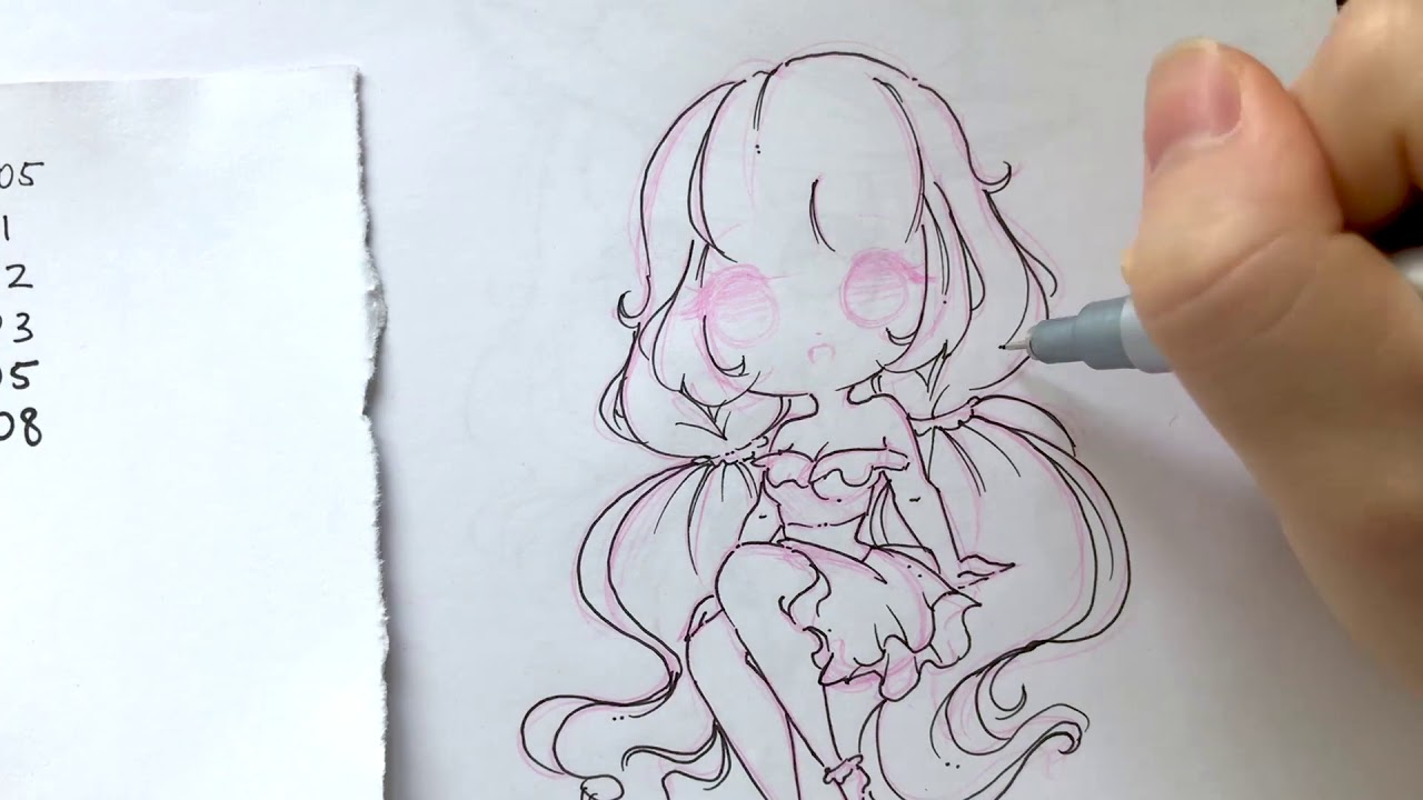 How to Use Black Fineliners and Brush Markers with @chuubibi - YouTube