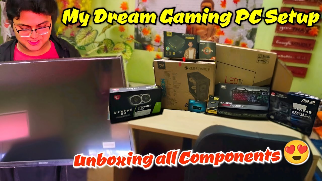 Setting up my dream Gaming PC | Buying and Unboxing Parts 😍 - YouTube