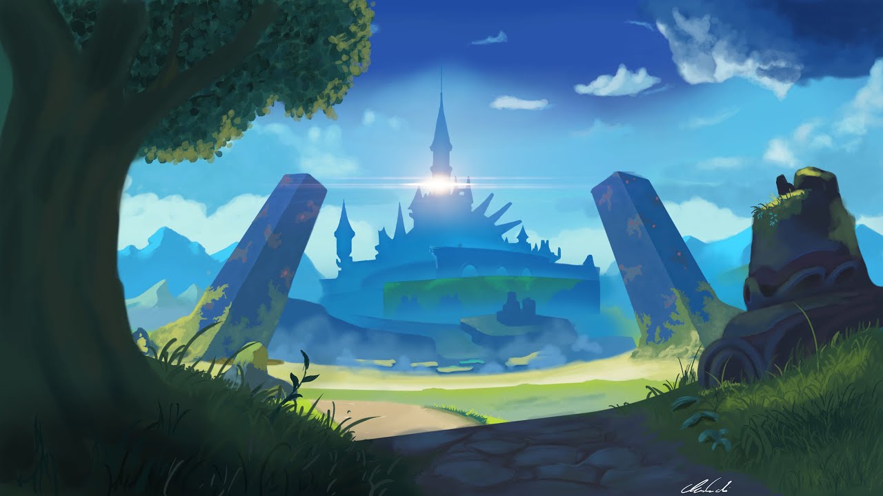 Drawing "The Legend of Zelda - Breath of the Wild" Hyrule Castle with ...