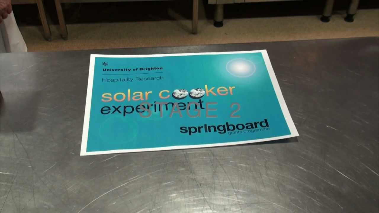 Solar Bread! Solar cooker stage 2 @ University of Brighton, Hospitality ...