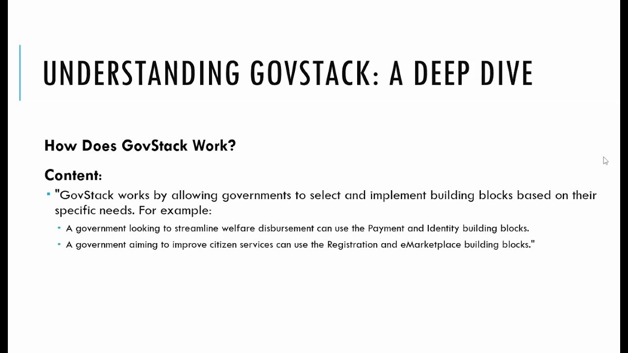 Understand GovStack Framework and Specifications : GovStack For All ...