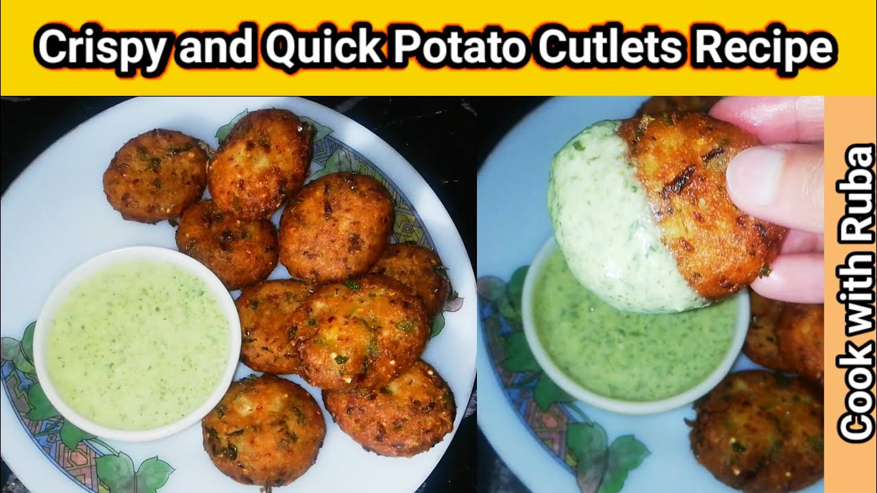 Crispy Potato Cutlets Recipe | Without Breadcrumbs Perfect Recipe of ...