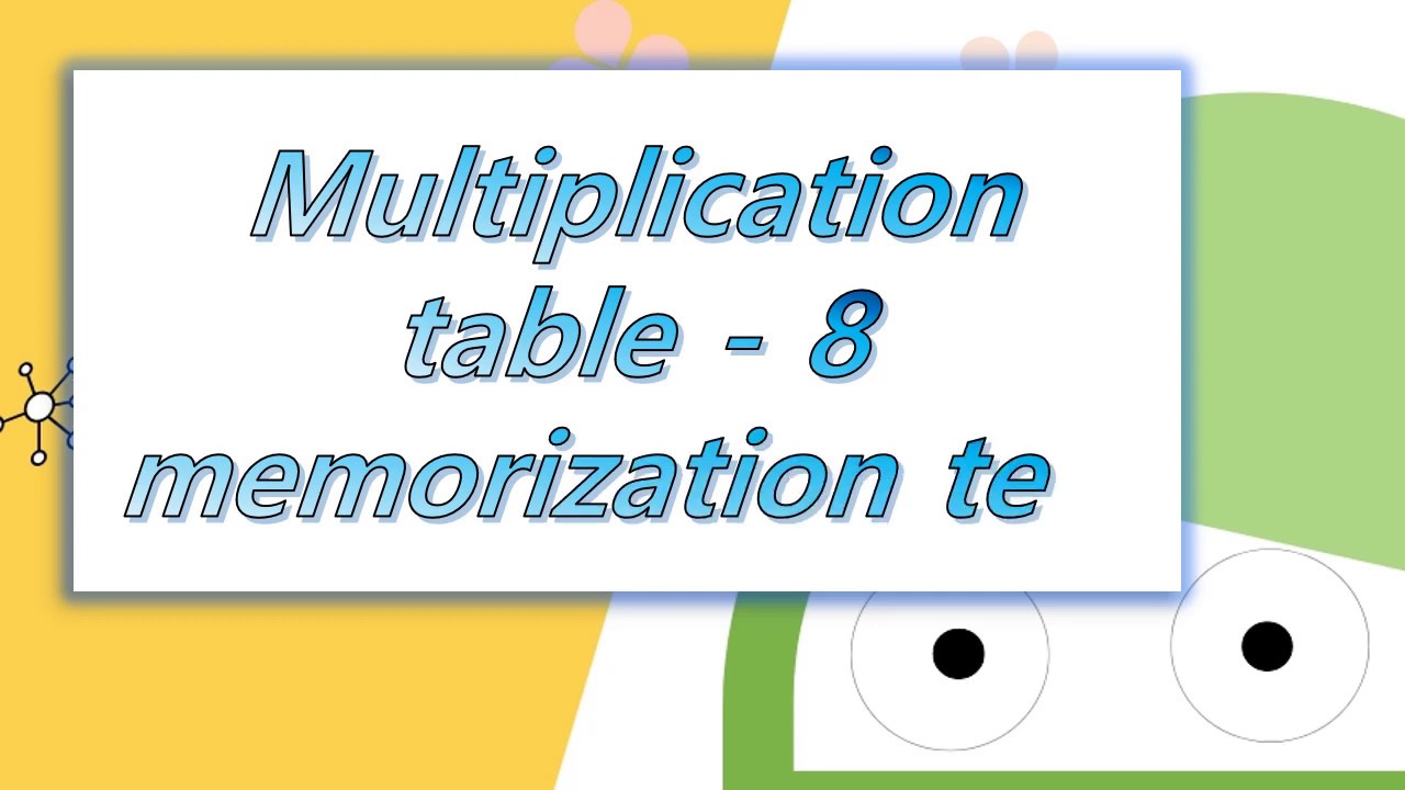 Multiplication Table 8 Memorization Test YouTube Multiplication Table 8 Memorization Test YouTube