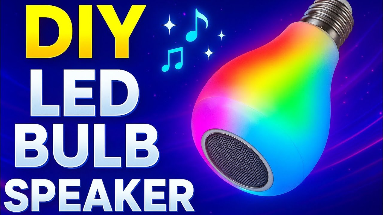 How To Make LED Bulb With Speaker | DIY Bluetooth,TF card, USB.Speaker ...