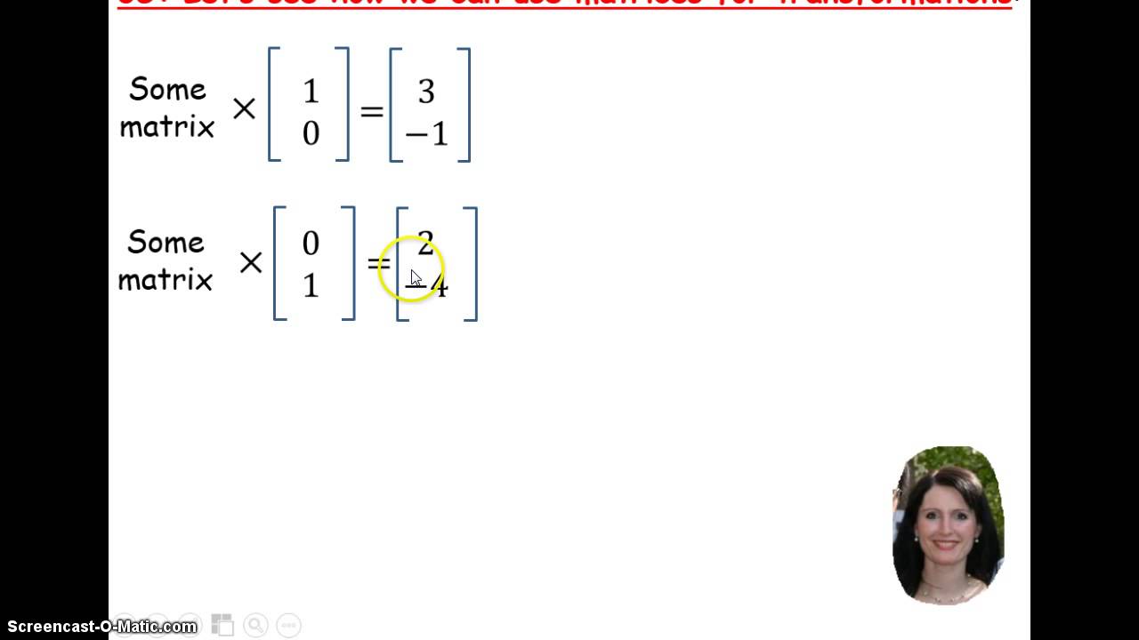 Dilations, Reflections and Matrices - YouTube