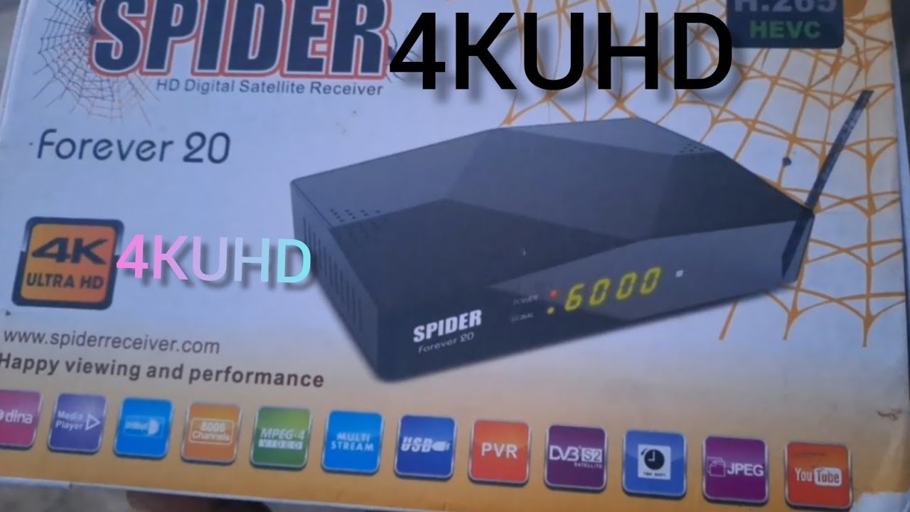 Spider Forever 20 UHD 4K ReceiverUnboxing & Latest Softwear 0ld & 2160P ...