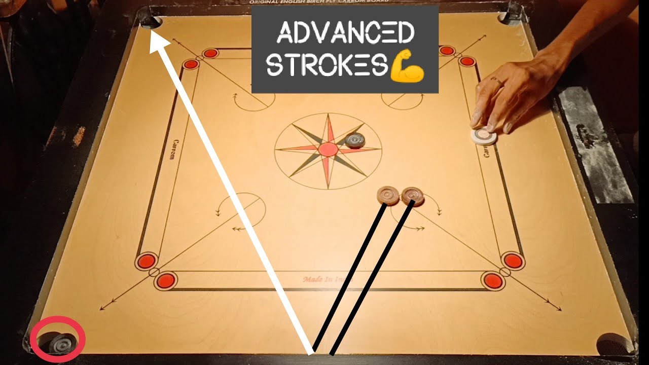 Carrom Advanced Strokes! l Advanced Carrom Shots🤭 ...