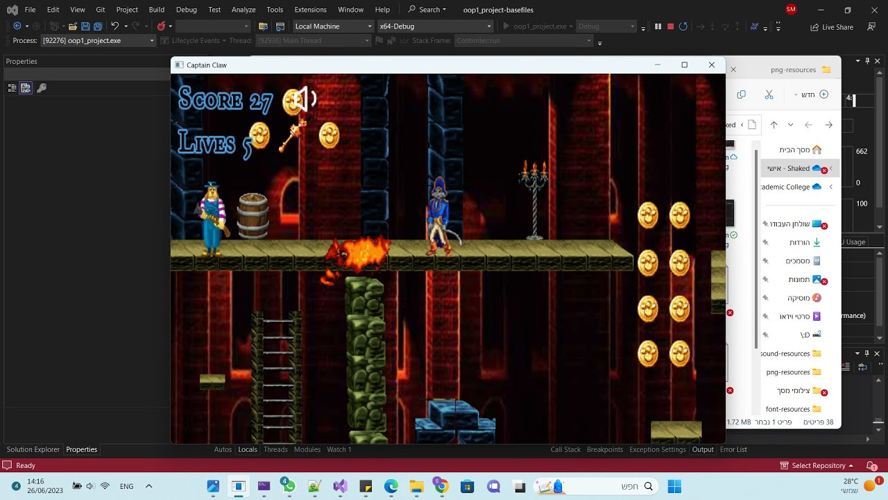 Captain Claw- OOP project - YouTube