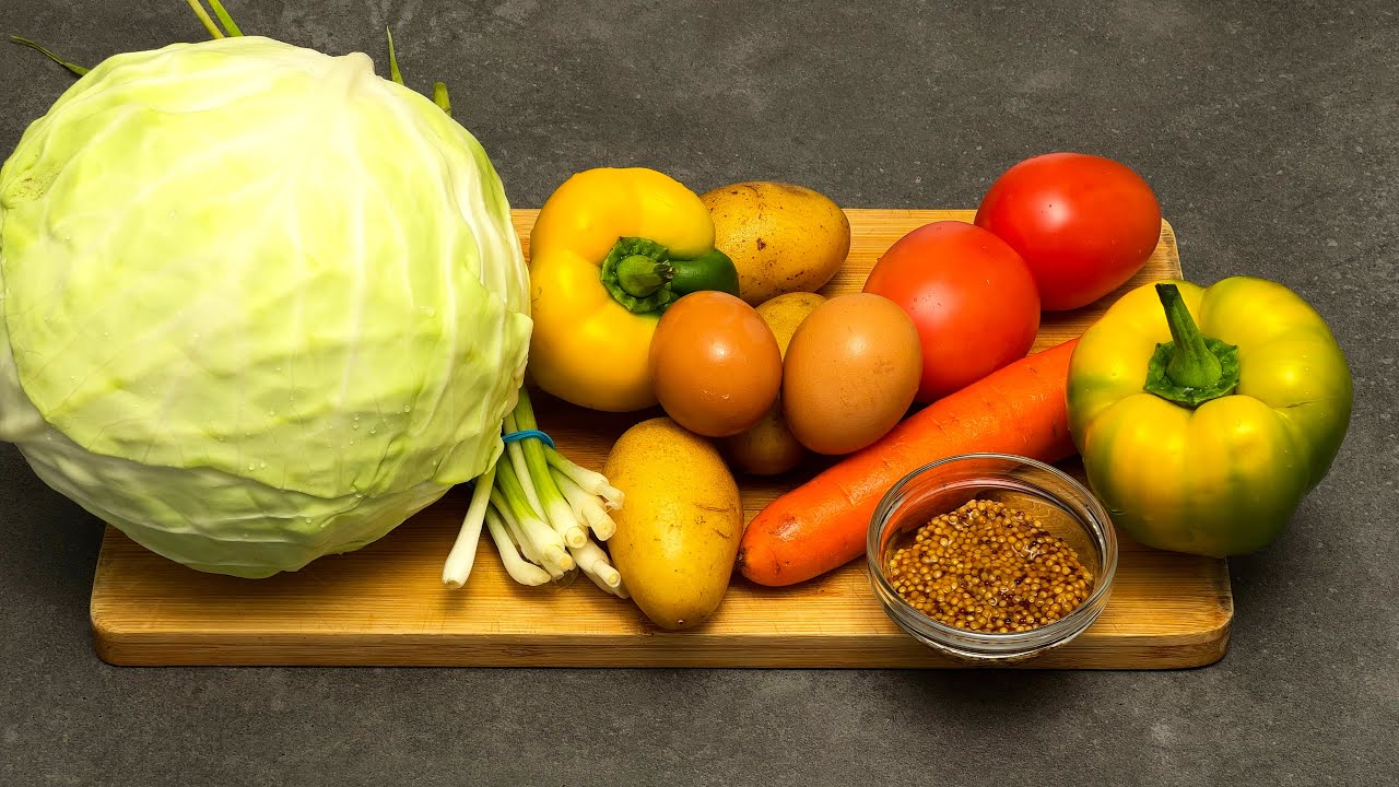 Kohl mit Gemüse im Ofen. Die besten Gemüsegerichte - YouTube