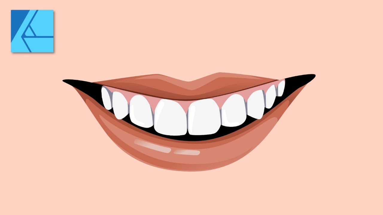 How To Make Vector Mouth With Affinity Designer For Beginner - YouTube