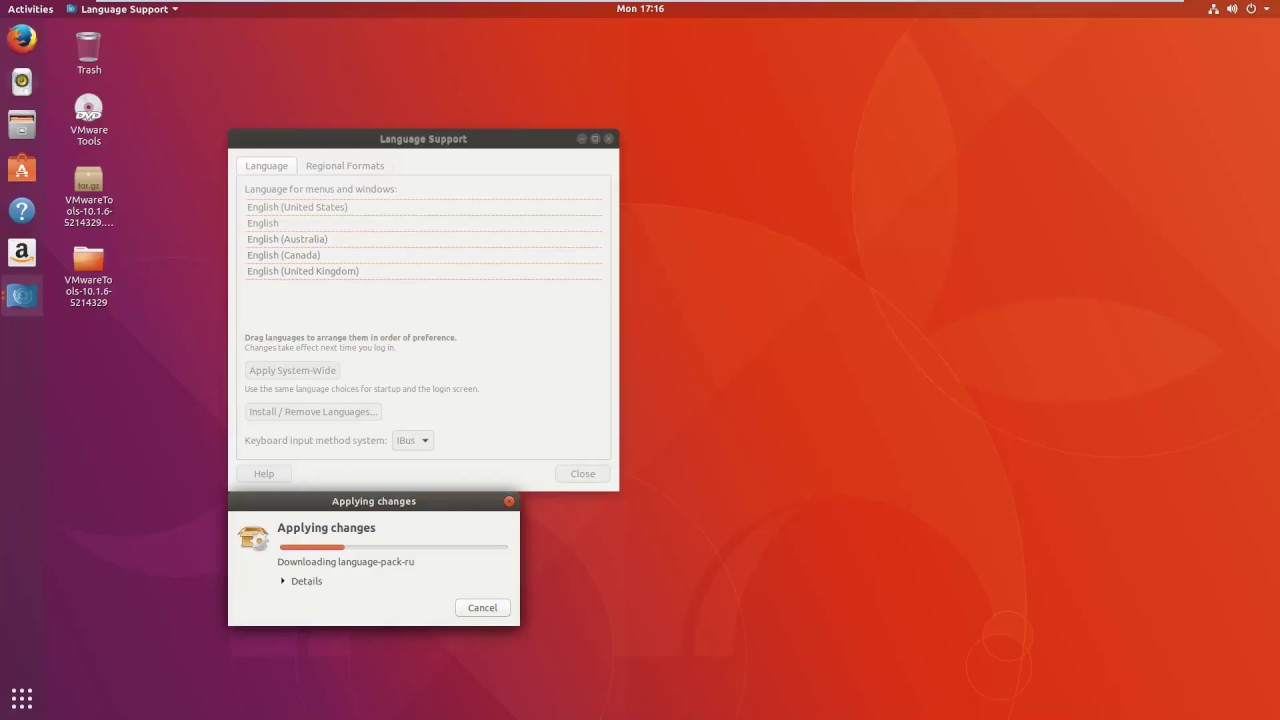 Ubuntu 64 bit 17.10 - Локализация - YouTube
