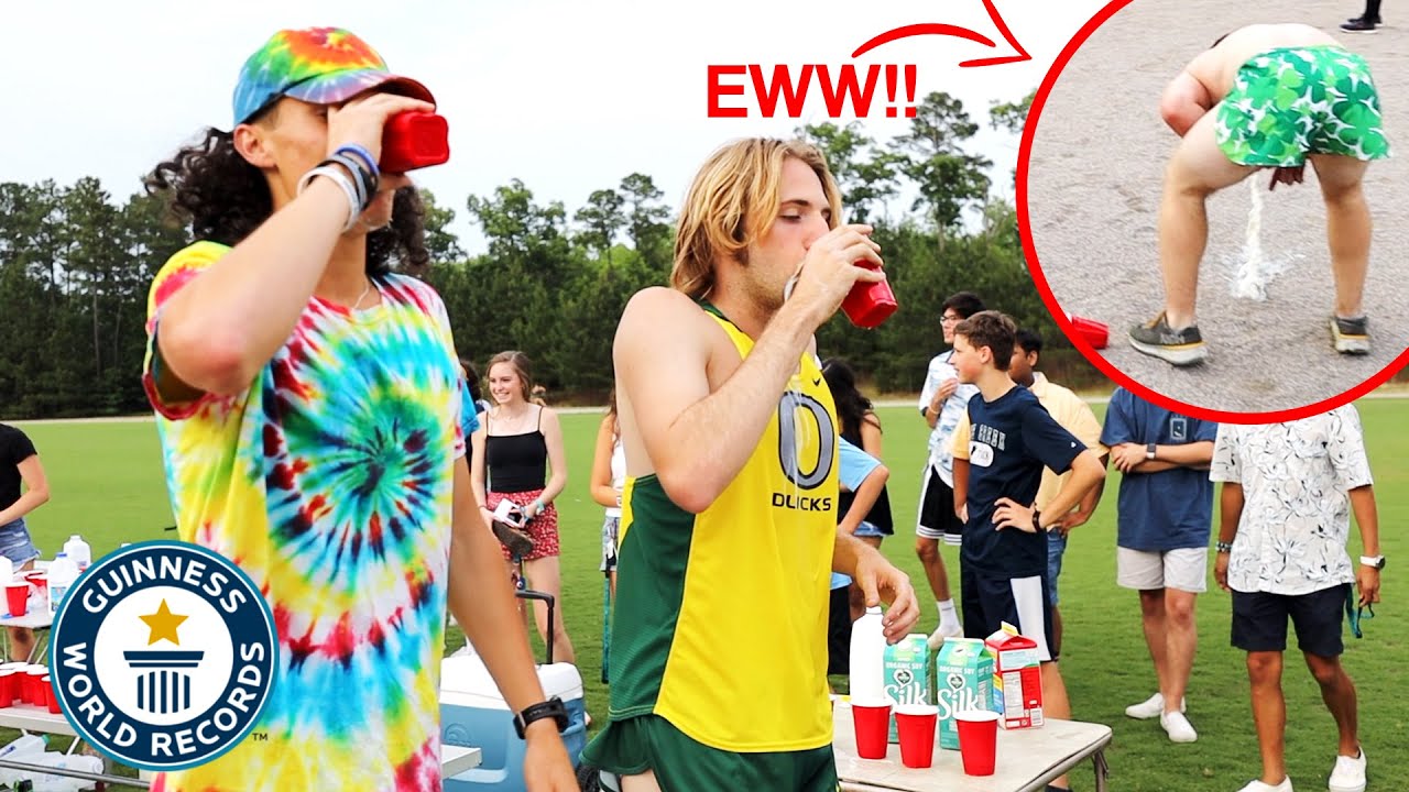 WORLD RECORD MILK MILE *PUKE WARNING* - YouTube