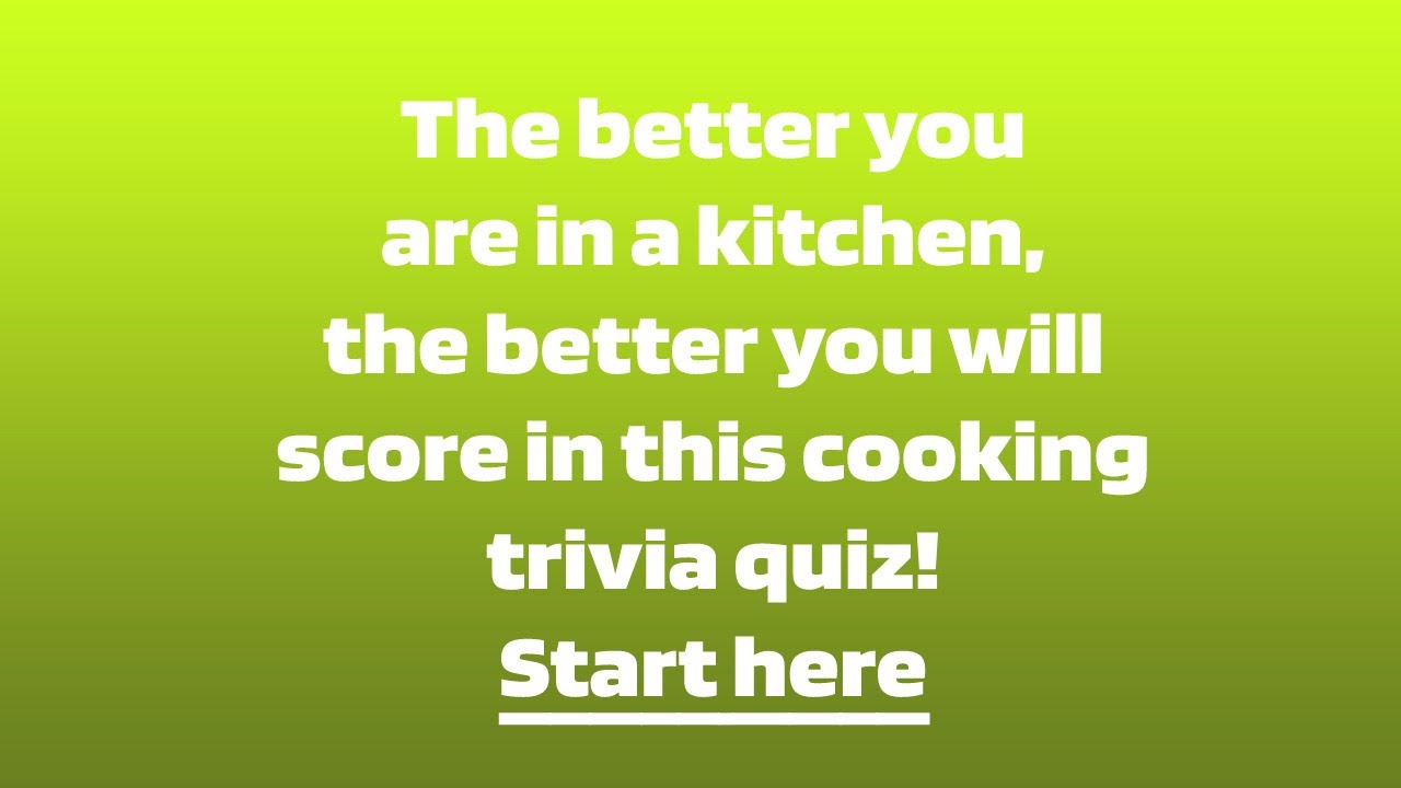Food/Cooking Trivia Quiz - YouTube