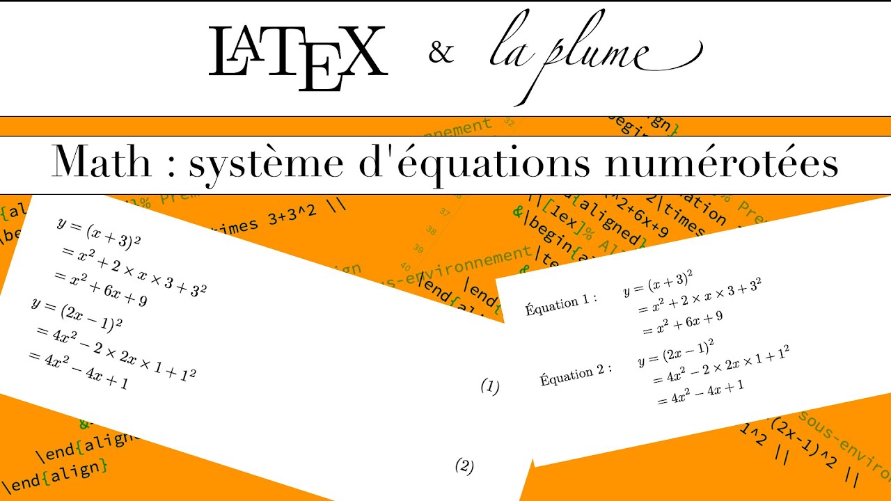 #52 Math : système de double équation numérotée - YouTube
