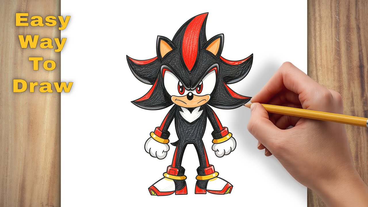 How To Draw Shadow the Hedgehog ( Sonic ) Step by Step - YouTube