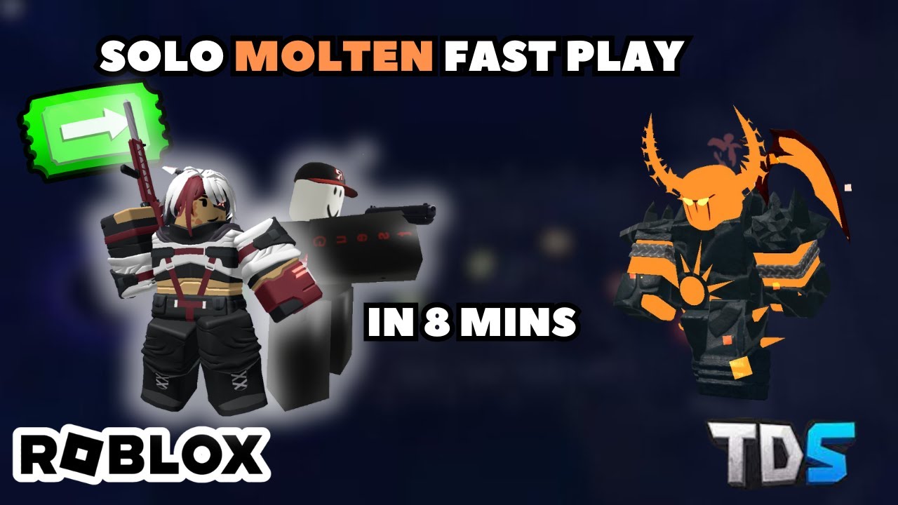 TDS Molten Mode With Speedrunning Towers | Roblox - YouTube