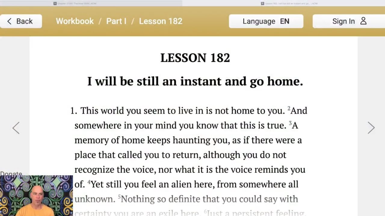 Lesson 182 and Text from A Course in Miracles - ACIM - YouTube