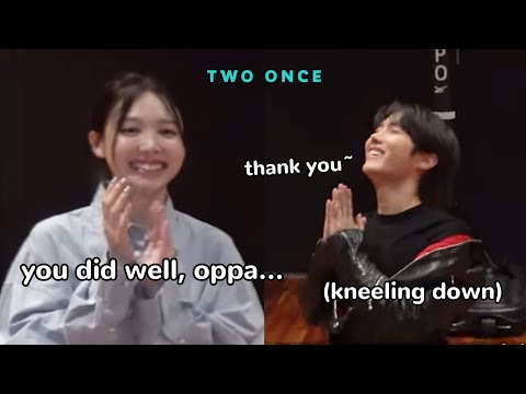 bts jhope getting on his knees after nayeon complimented him 😂