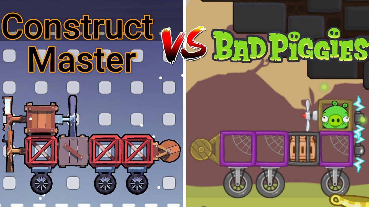 Bad Piggies Vs Construct Master - YouTube