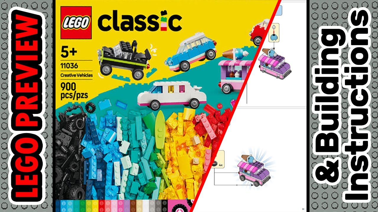 PREVIEW: 11036, LEGO Classic, Creative Vehicles & Building Instructions ...
