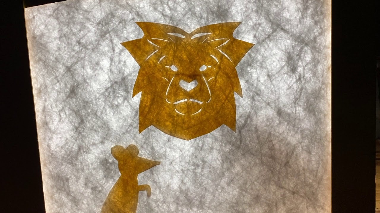 The Lion and the Mouse - a Silent Shadow Puppet Show - YouTube