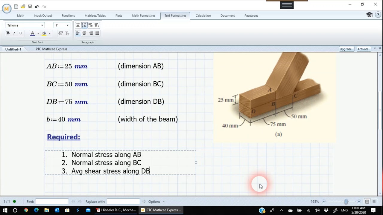 Mathcad Example YouTube Mathcad Example YouTube