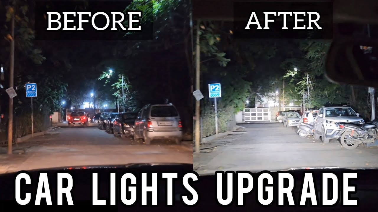 Car Lights Upgrade : BEFORE & AFTER Comparison - YouTube