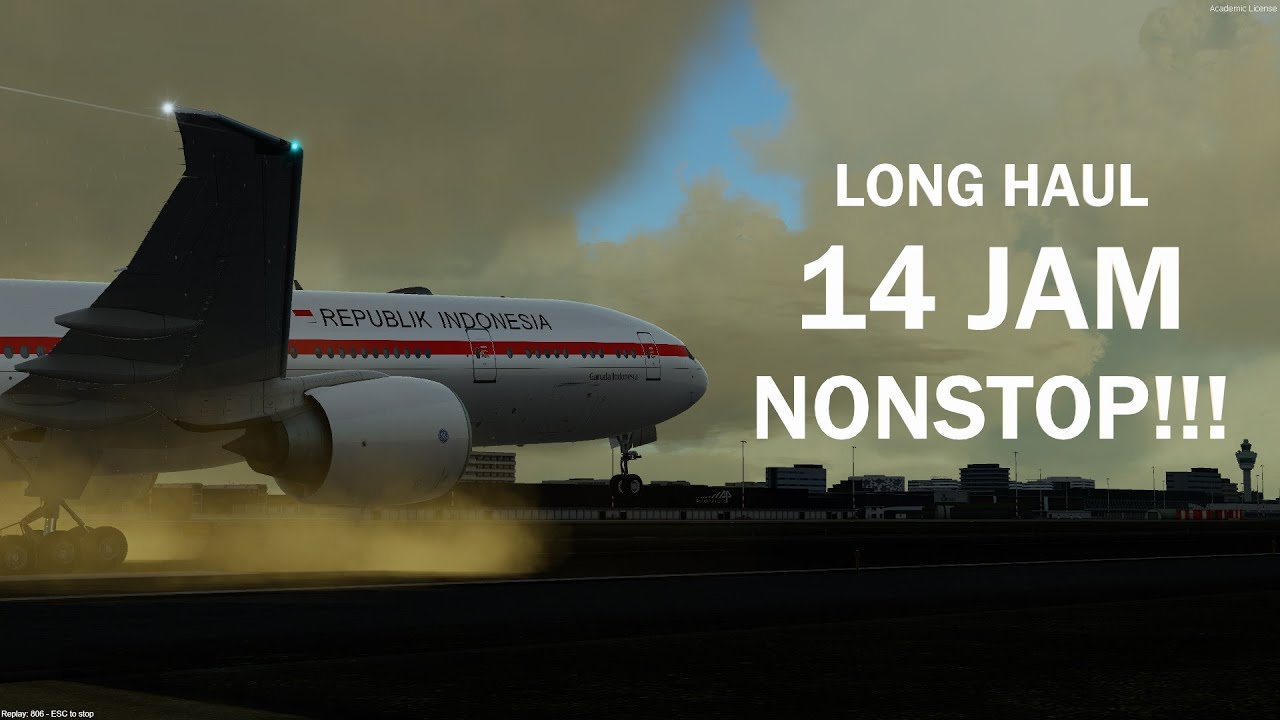 [P3D v5.3] RUTE TERPANJANG GARUDA INDONESIA PAKE BOEING 777-300ER - YouTube