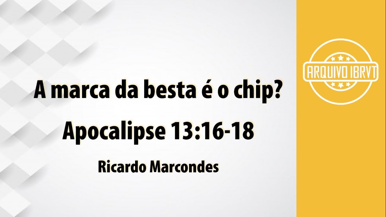 A marca da besta é o chip? | Ricardo Marcondes - YouTube
