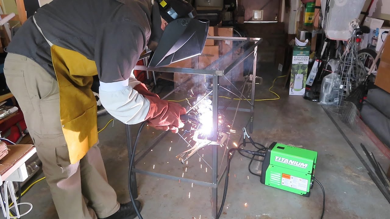 Metal potting table - building the frame | part 1/2 - YouTube