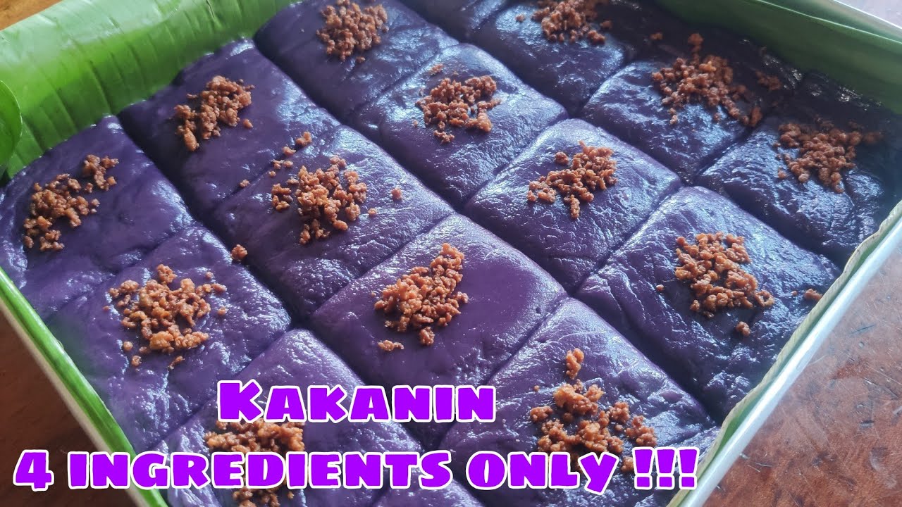 4 Ingredients kakanin | UBE KALAMAY |How to make ube kalamay | Easy Ube ...