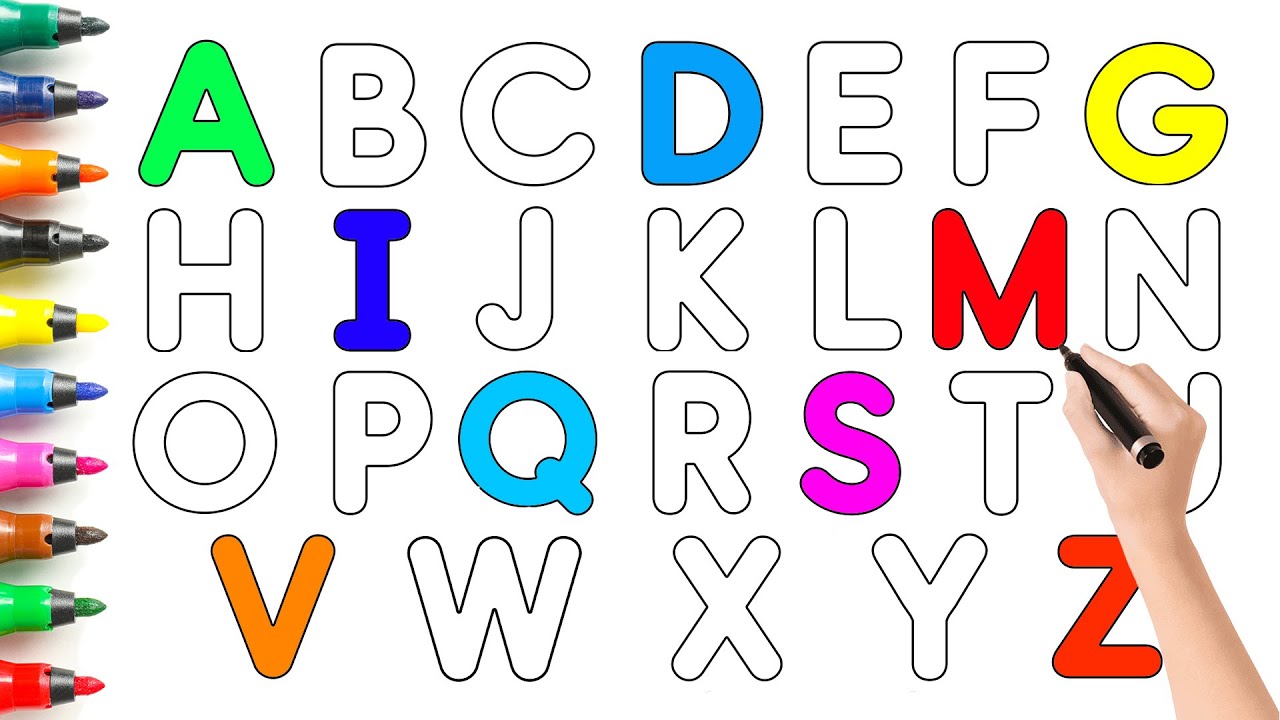 Learn the capital letter of the English Alphabet abc | coloring for ...