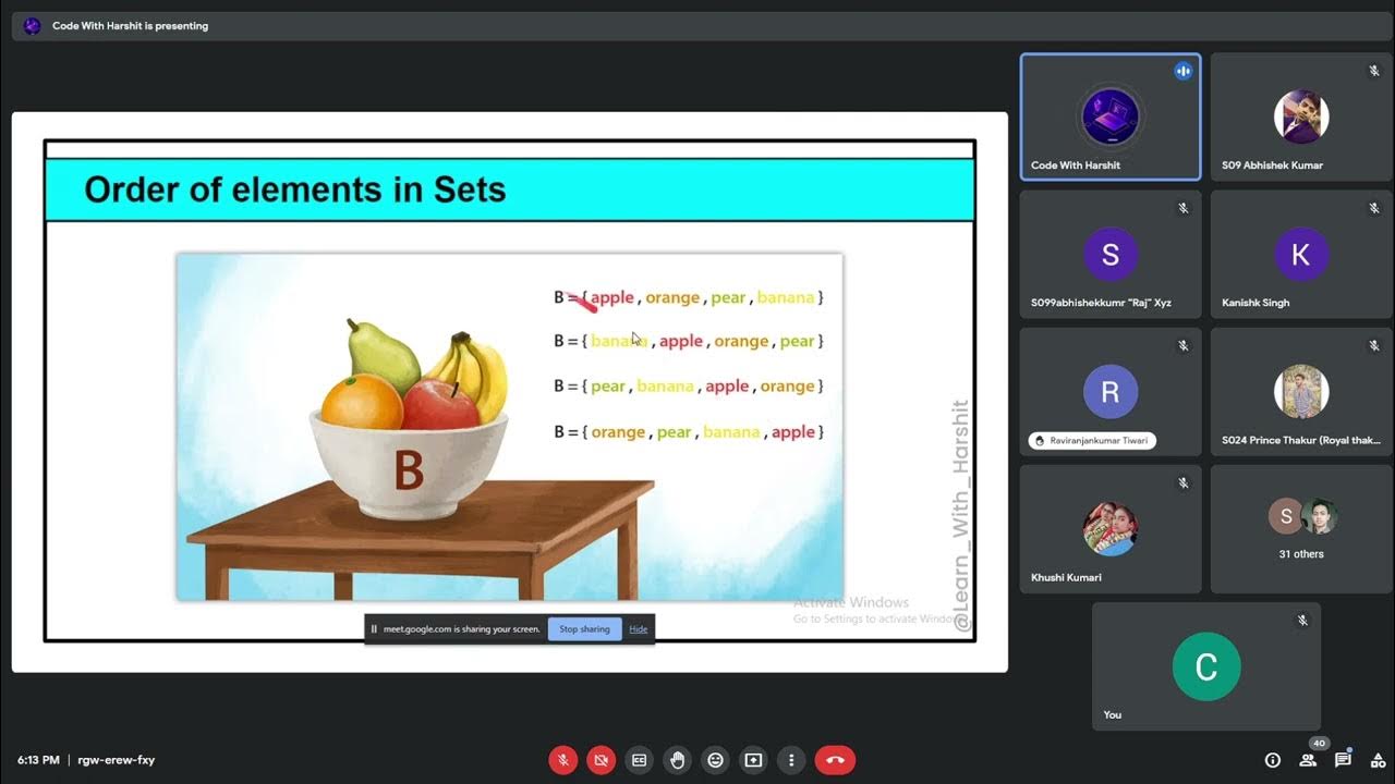 Sets || Second Semester || Demo class Part - 1 - YouTube
