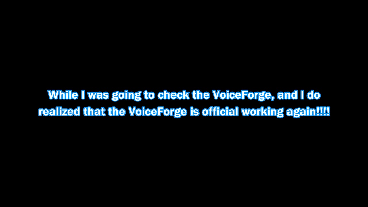 Great News about VoiceForge - YouTube