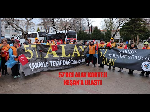 57'nci Alay korteji, Keşan'a ulaştı (Son Dakika Haberler)