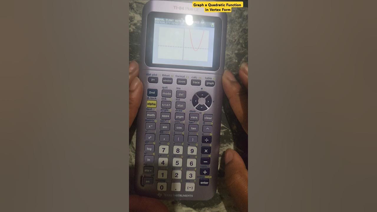 How to Graph a Quadratic Function in Vertex Form on a TI-84 Plus CE Calculator - YouTube