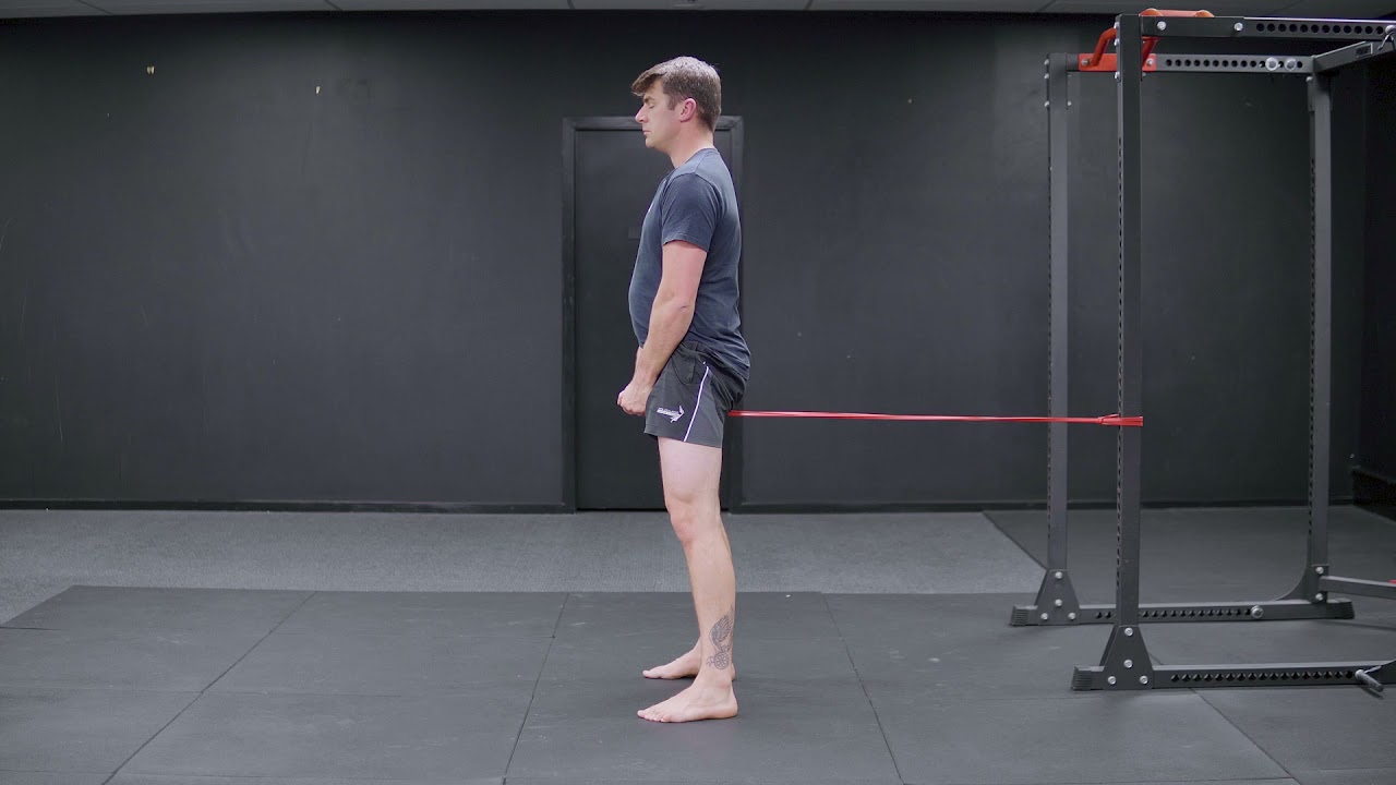 Banded Standing Pull Through - YouTube