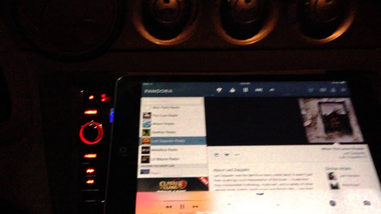 iPad Mini mounted over in dash head unit. - YouTube
