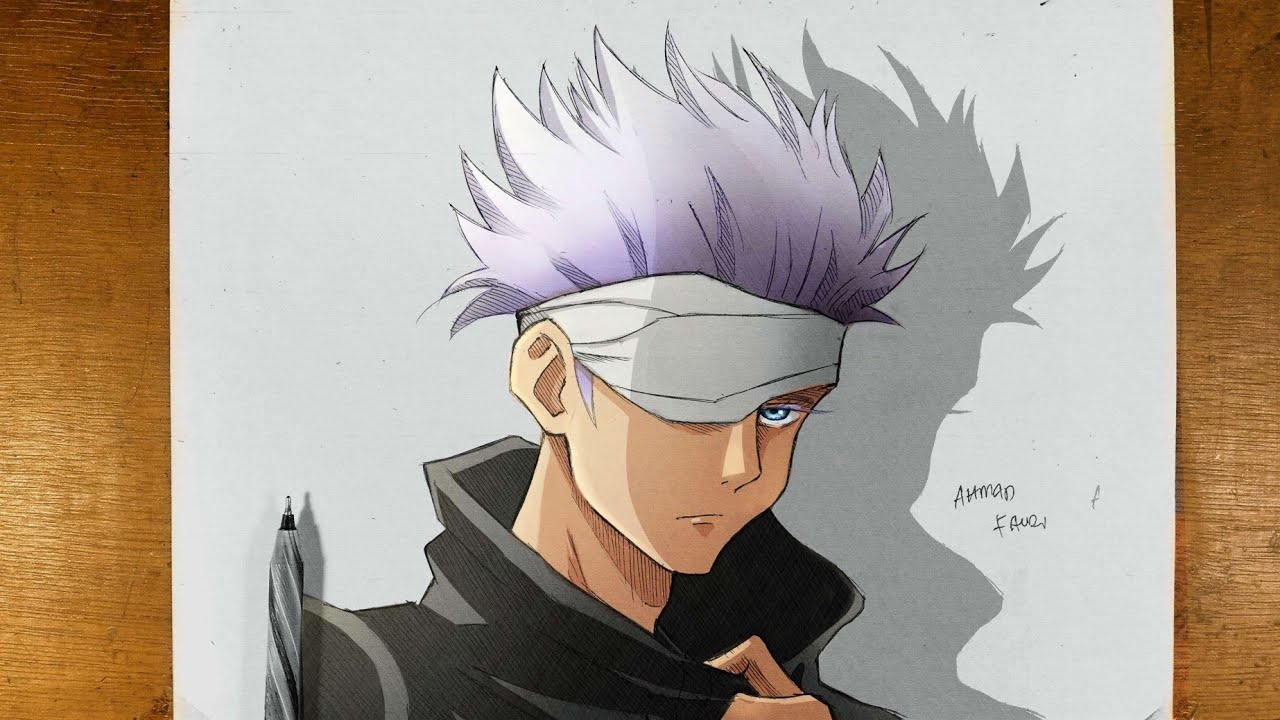 Drawing Gojo Satoru 3D | Anime Jujutsu Kaisen - YouTube
