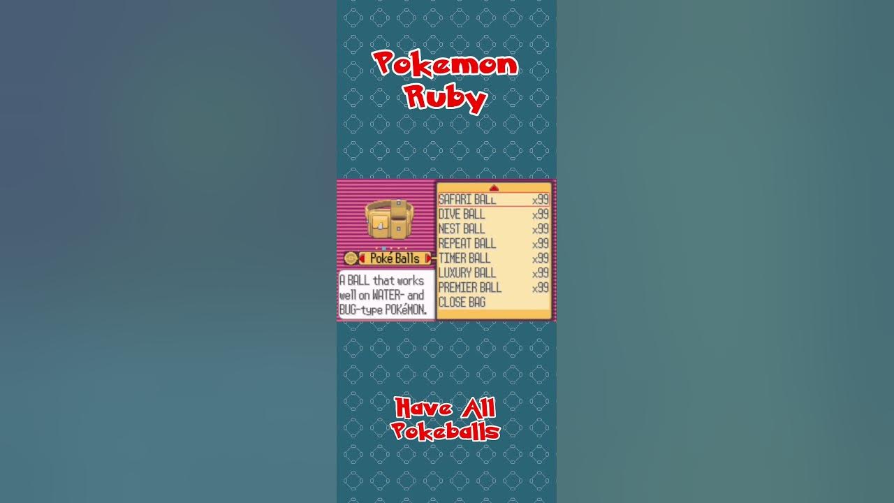 Pokemon Ruby - Cheat Codes - GBA - Android @cidgamer9999 #emulator #gba ...