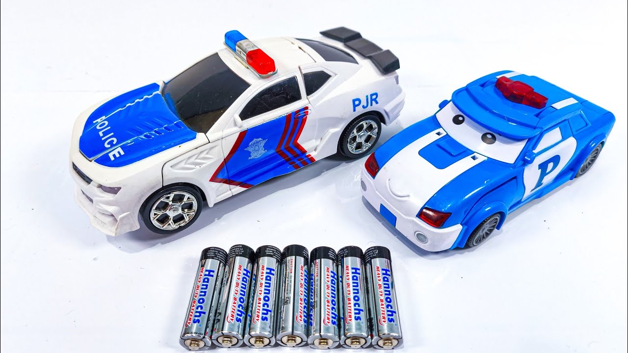 Unboxing Police Car, Robot Police Car 2 in 1, Police car 1:20, Police ...