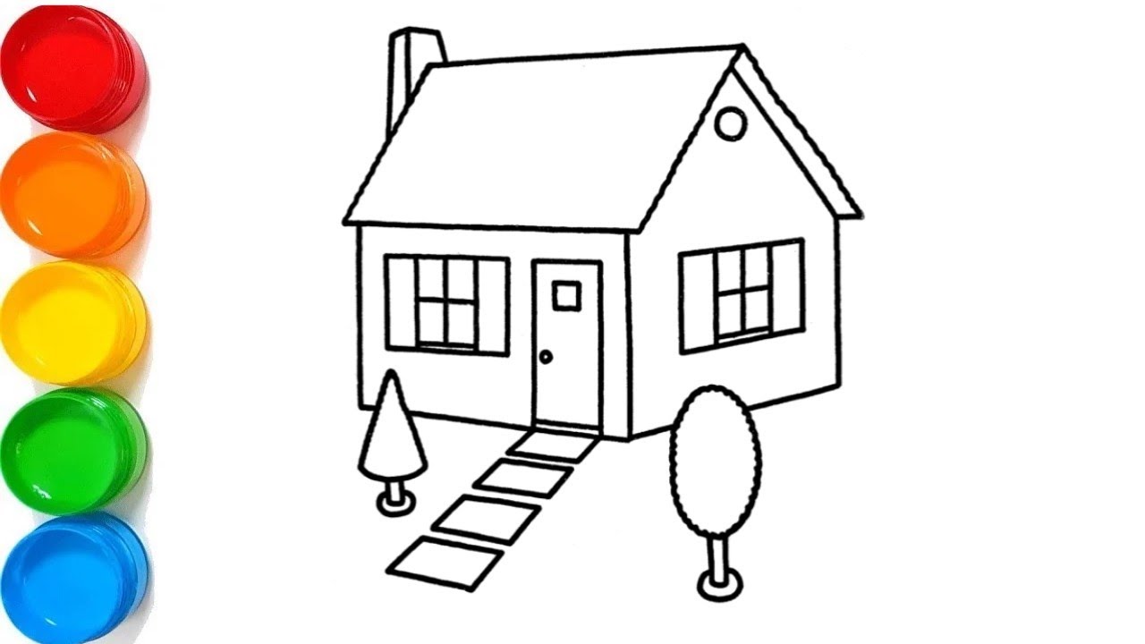 House Drawing | how to draw a simple house step by step | #house - YouTube