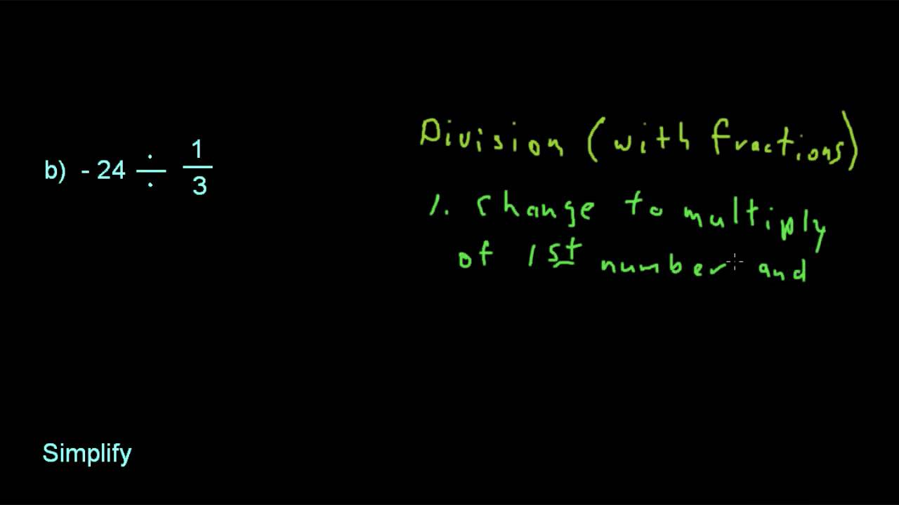 Division Using the Multiplicative Inverse (Introductory Algebra 10 ...